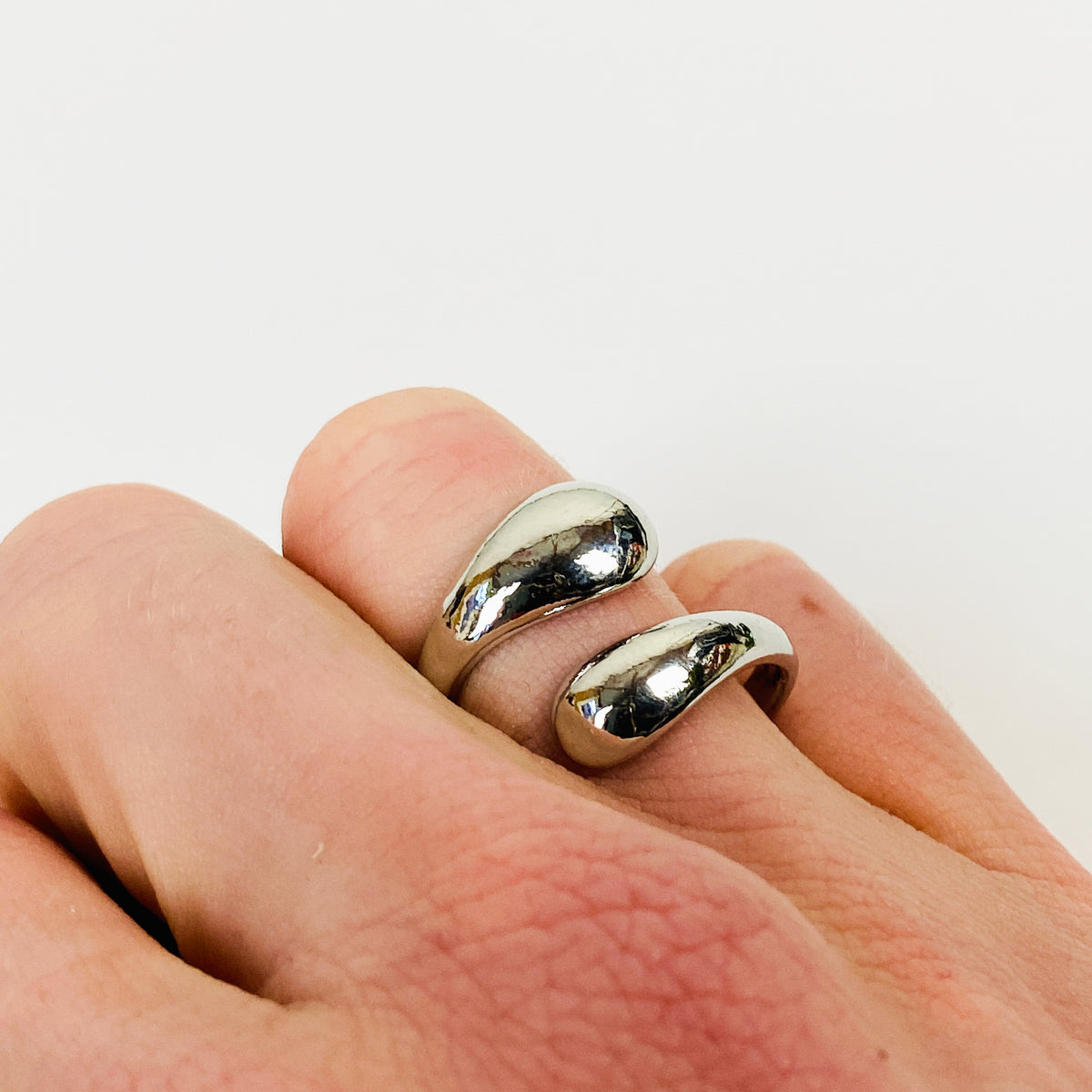 Vintage Retro Adjustable Blob Ring Silver – Clout Closet