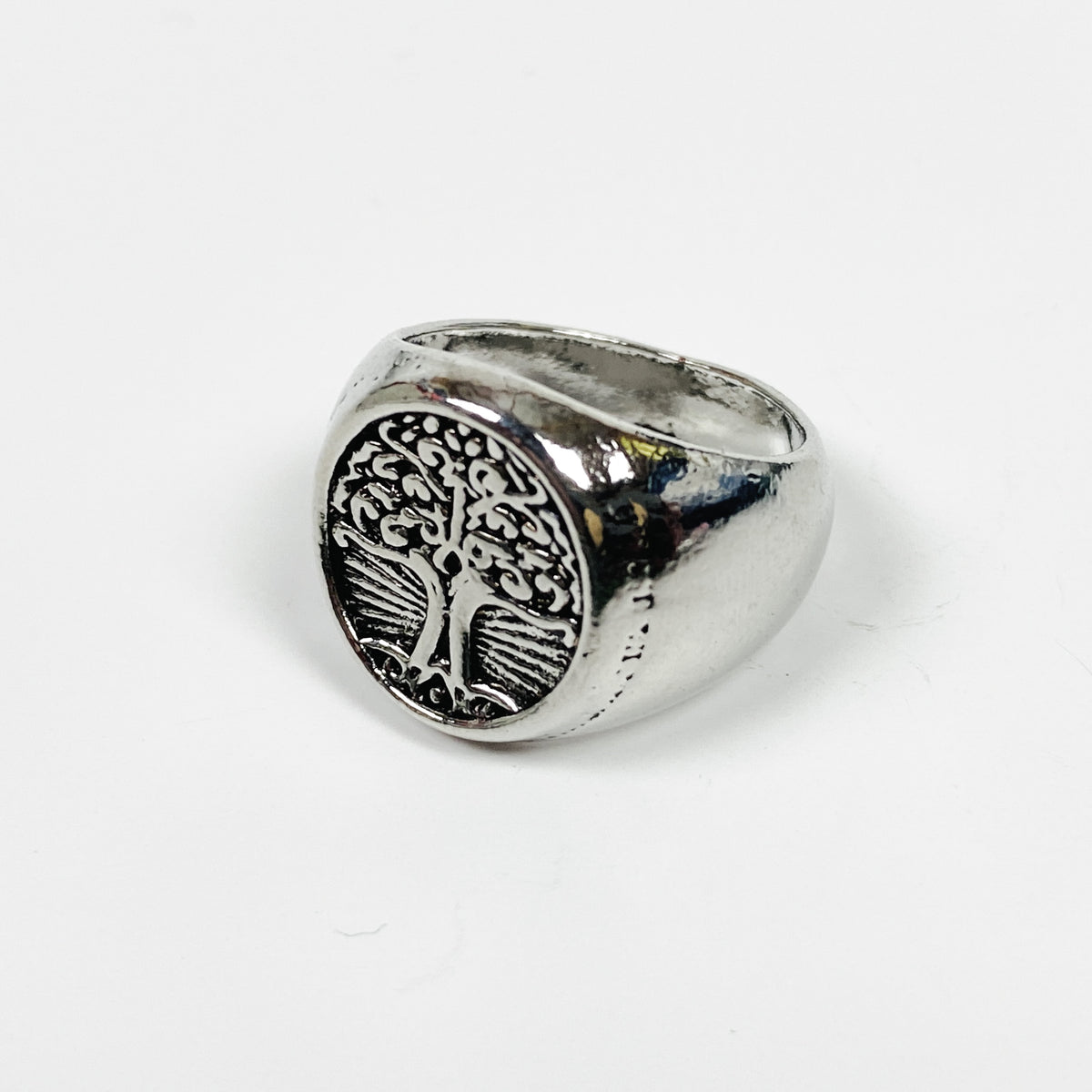 Vintage Retro Tree Signet Ring Silver – Clout Closet